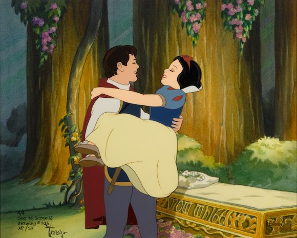 Bonhams : A limited edition celluloid of the Prince and Snow White from ...