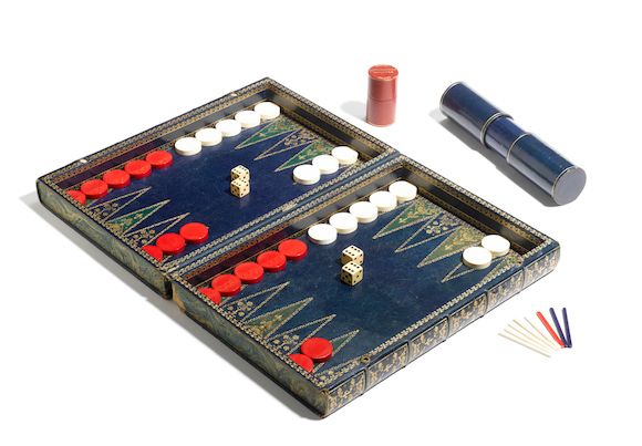 Bonhams : A Cartier leather backgammon board 20th century