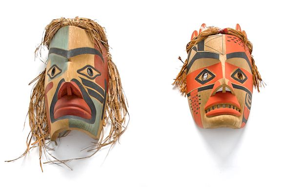 Bonhams : Two Nootka masks