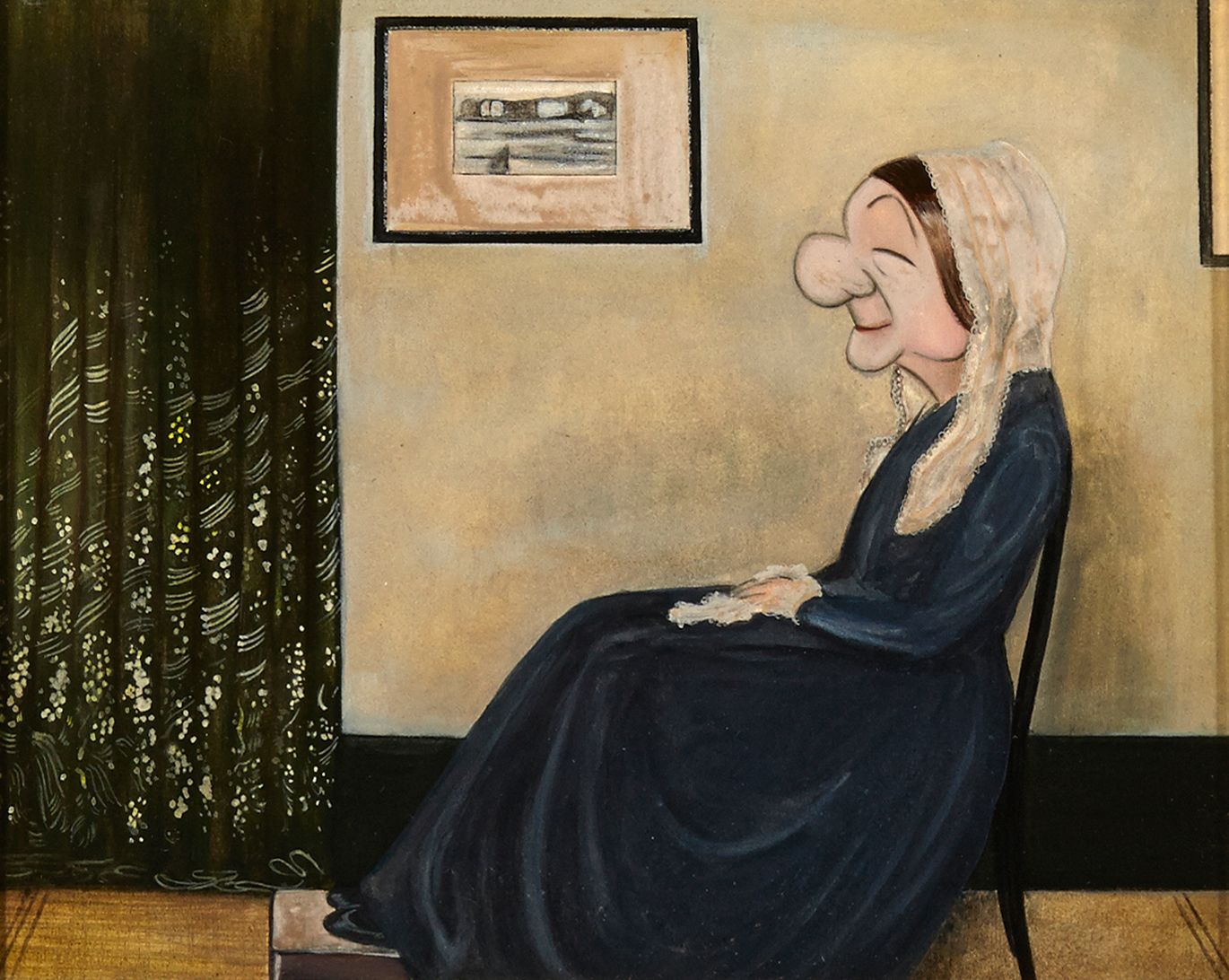 Bonhams : A painting of Mr. Magoo as Whistler's Mother