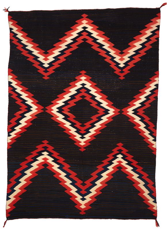 Bonhams : A Navajo late classic Moki blanket