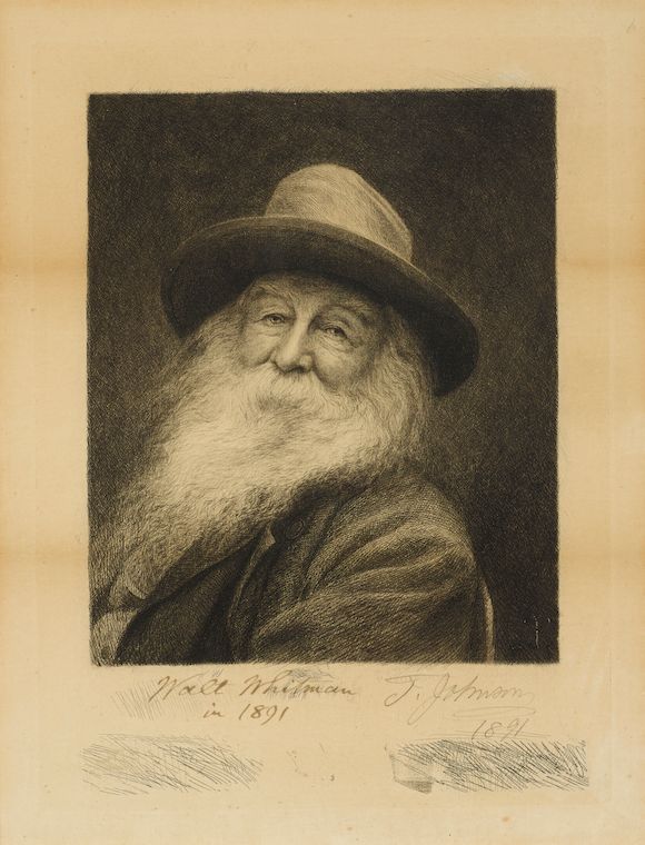 Bonhams : WHITMAN, WALT. 1819-1892. Portrait Signed (Walt Whitman), 305 ...