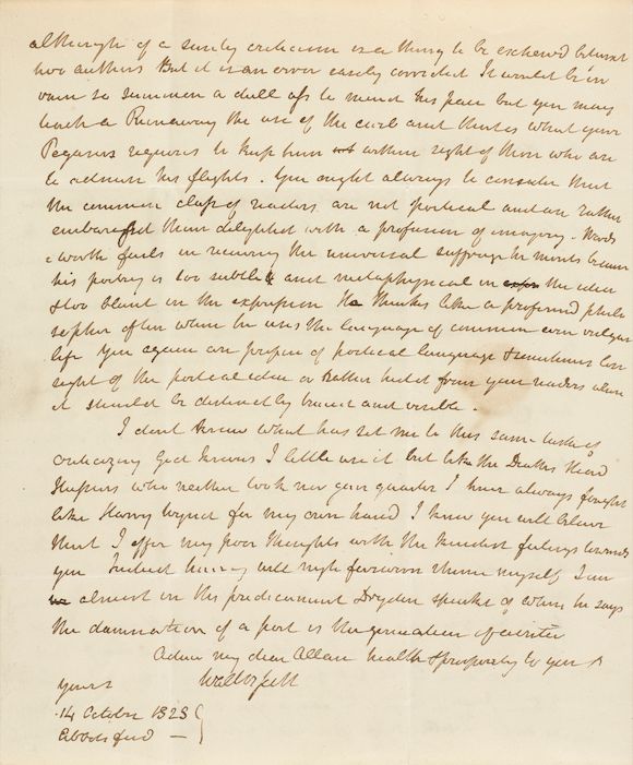 Bonhams : SCOTT, WALTER. 1771-1832. Autograph Letter Signed ("Walter ...