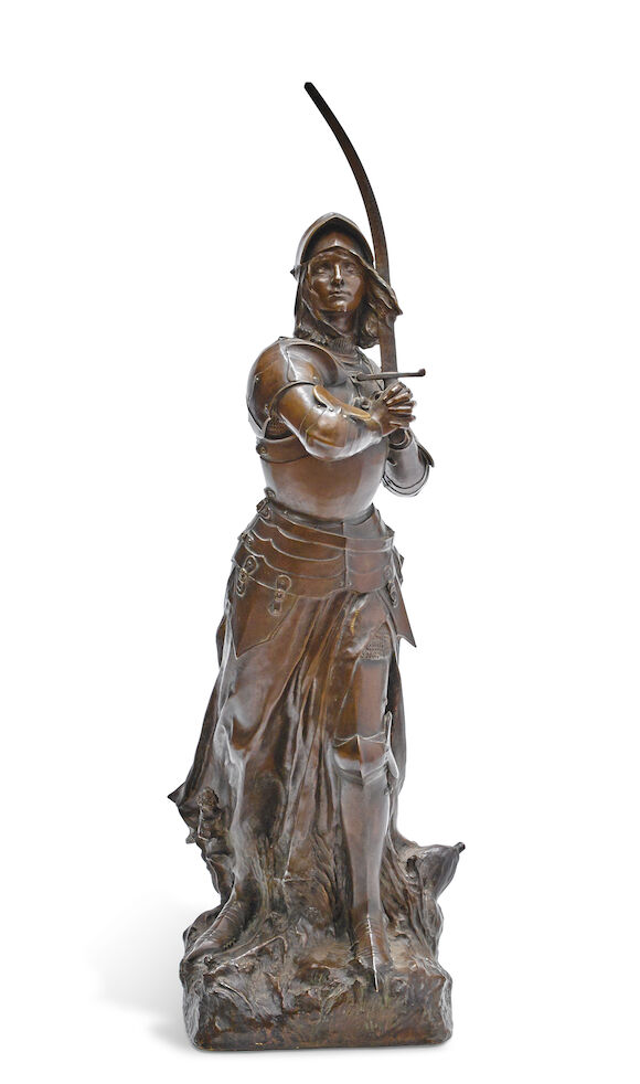 Bonhams A French Patinated Bronze Figure Of Joan Of Arc Raoul Larche