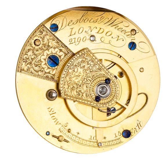 Bonhams : Desbois & Wheeler, London. A fine 18K gold pair case duplex ...