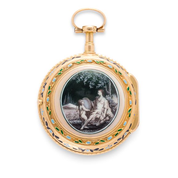 Bonhams : Romilly à Paris. A fine enameled gold verge watchNo. 1029 ...
