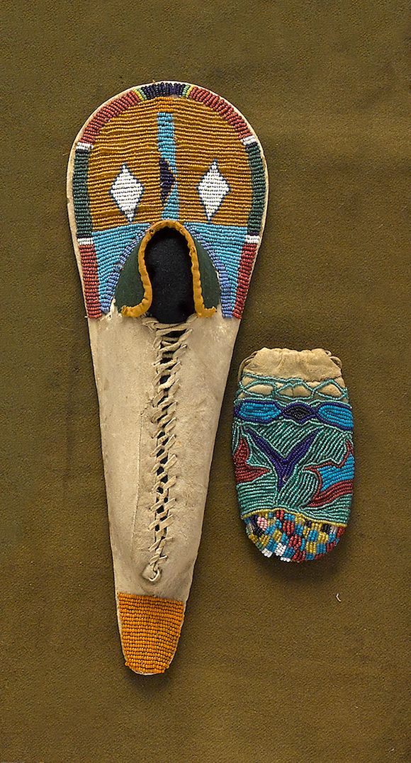 Bonhams : Two Native American beaded items