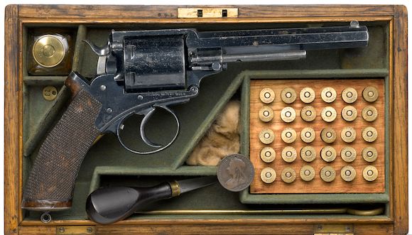 Bonhams : A cased Adams Model 1867 six-shot double action revolver ...