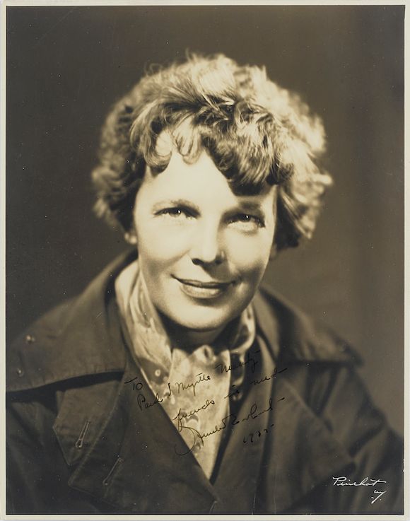 Bonhams : EARHART, AMELIA. 1897-1937. Photograph Signed (Amelia Earhart ...