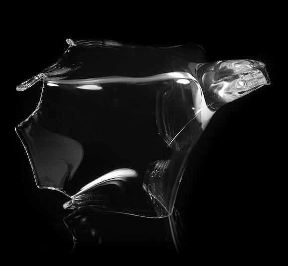 Bonhams A Steuben Glass Sculpture Flying Eagle Model 0155 Designed