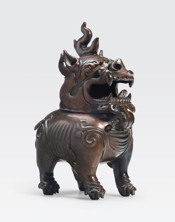 Bonhams : A bronze luduan censer