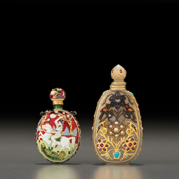 Bonhams : Two Mughal-Style perfume bottles