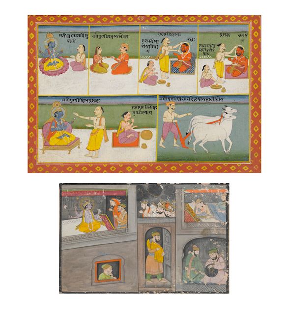 Bonhams : Group of five Indian miniatures