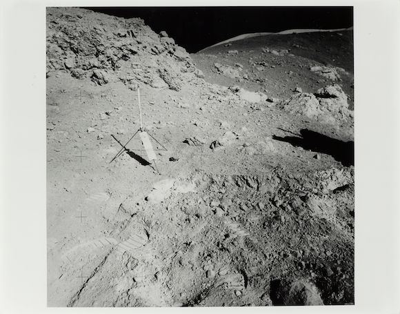 Bonhams : APOLLO 17 LUNAR SURFACE PHOTO—ORANGE SOIL DISCOVERY ...