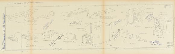 Bonhams : GORDON COOPER'S COMMAND MODULE BLUEPRINT, SIGNED CREW ...