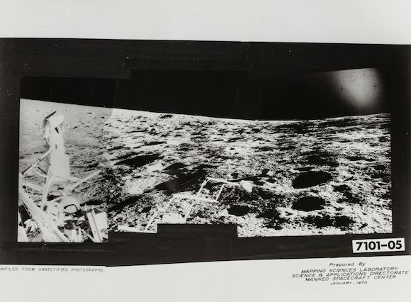 Bonhams : APOLLO 12 LUNAR SURFACE PANONRAMIC VIEW AT THE SURVEYOR 3 ...