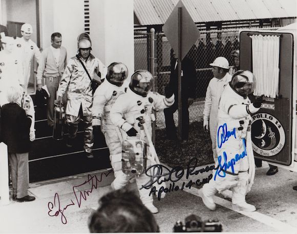 Bonhams : APOLLO 14 BEGINS TRAVEL TO THE LAUNCH PAD, CREW SIGNED ...