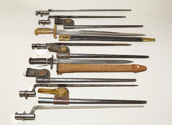 Bonhams : A lot of seven American bayonets