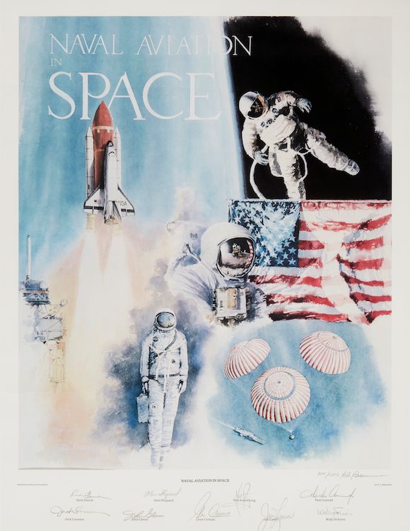 Bonhams : NAVAL AVIATION IN SPACE SIGNED BY 9 NAVAL ASTRONAUTS ...