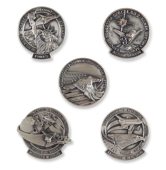 Bonhams : CHALLENGER DISASTER & FIRST FLIGHT OF ATLANTIS SILVER ROBBINS ...