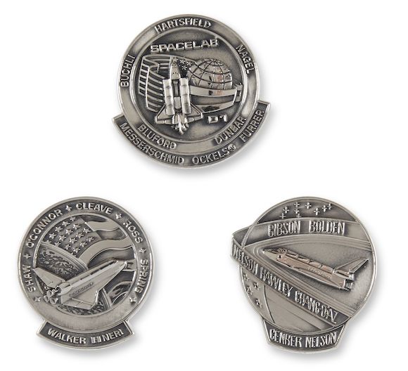 Bonhams : LAST THREE MISSIONS BEFORE THE CHALLENGER DISASTER SILVER ...