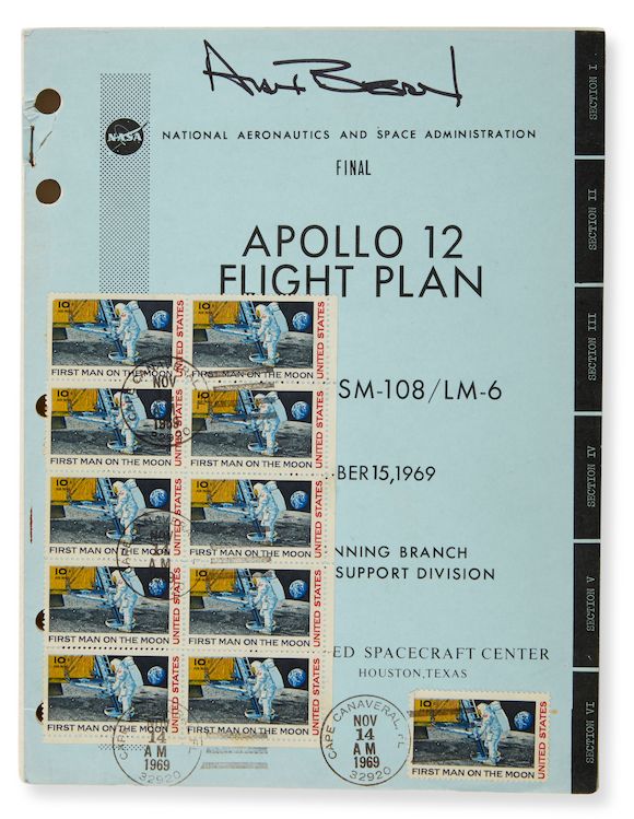 Bonhams : APOLLO 12—PLANS FOR MAN'S SECOND LUNAR LANDING, SIGNED BY ...