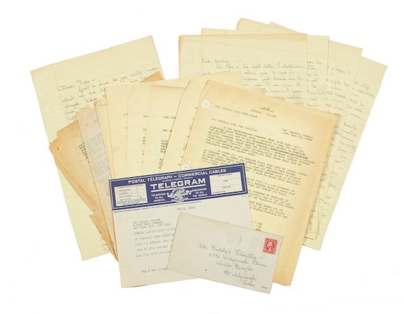 Bonhams : A group of Natacha Rambova letters to Rudolph Valentino