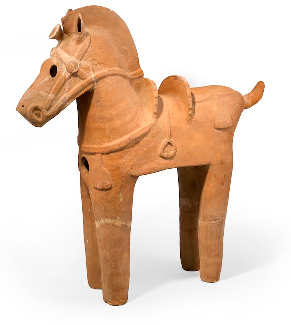 Bonhams : A Haniwa model of a horse Kofun period (c. 593-710), 6th/7th ...