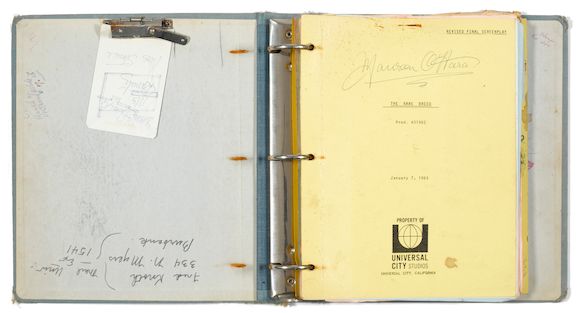Bonhams : Maureen O'Hara's annotated screenplay of The Rare Breed