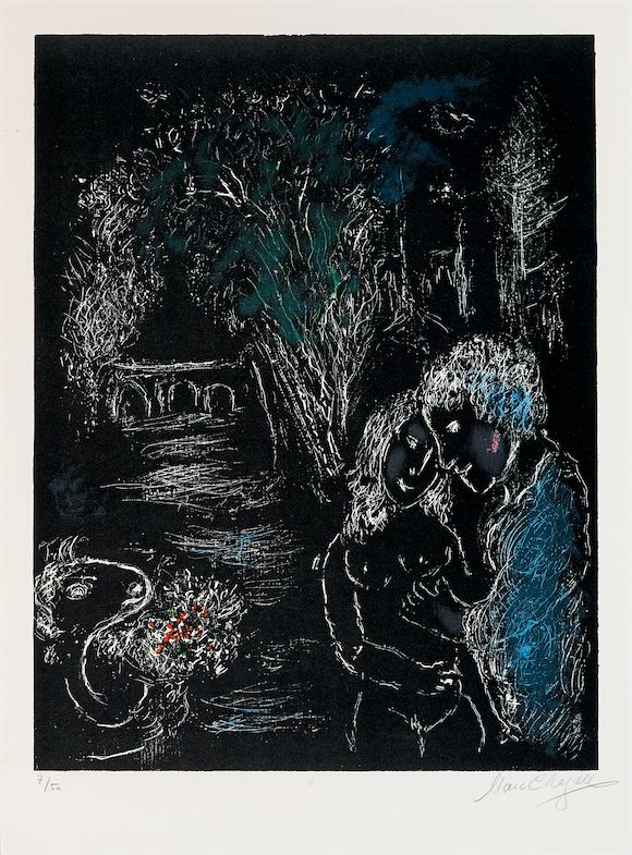 Bonhams : Marc Chagall (1887-1985); The Green Tree with Lovers;