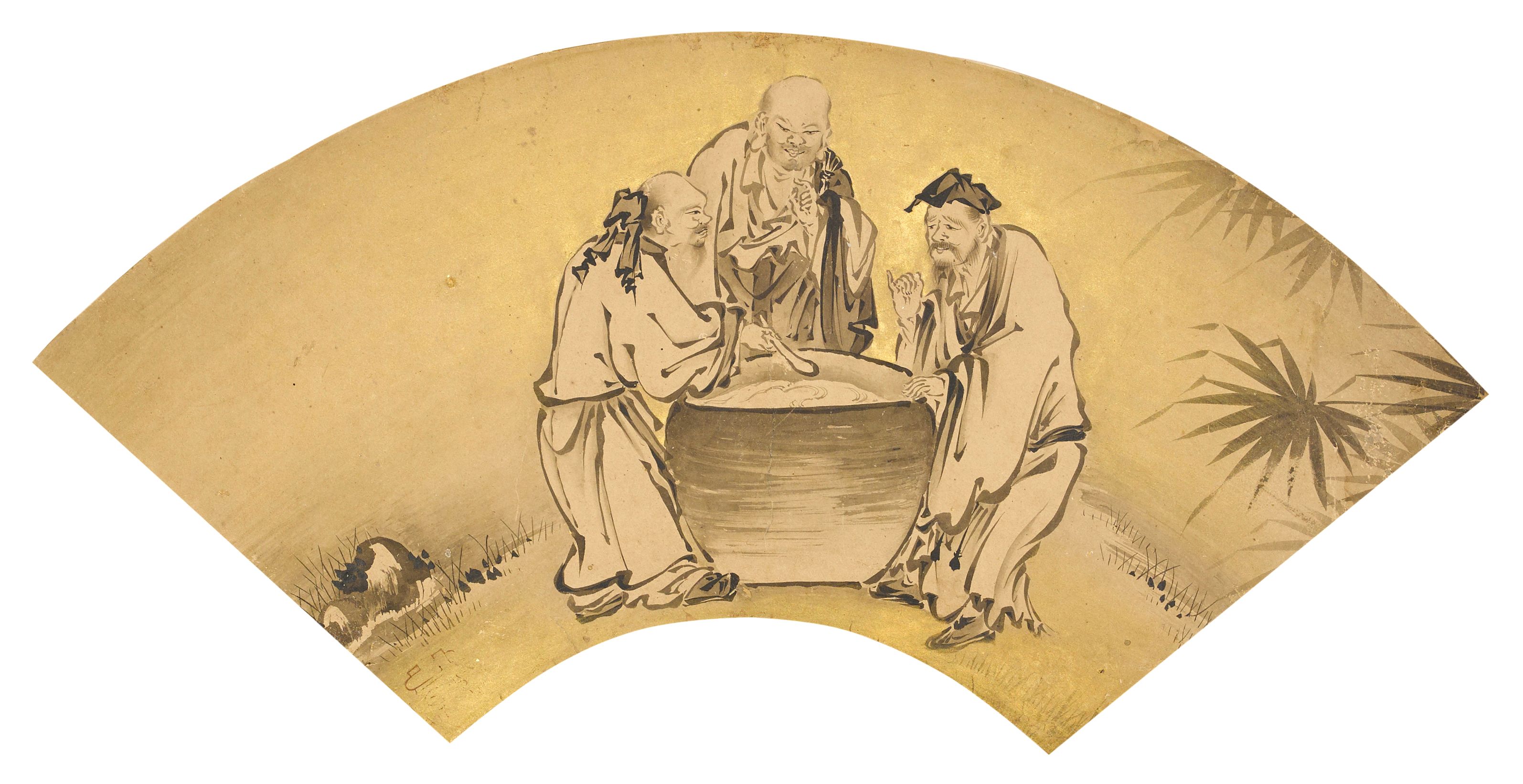 Bonhams : Kano school The Three Vinegar TastersMuromachi period (1333 ...