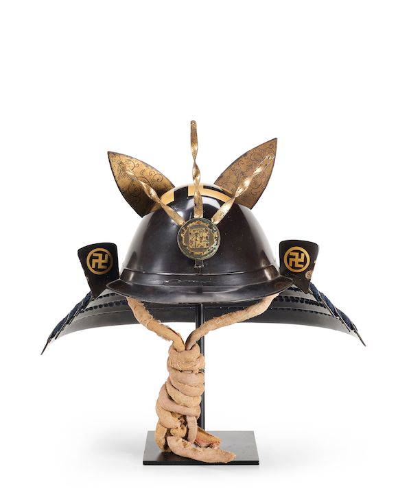 Bonhams : An unusual black-lacquer helmet Edo period (1615-1868), 18th ...
