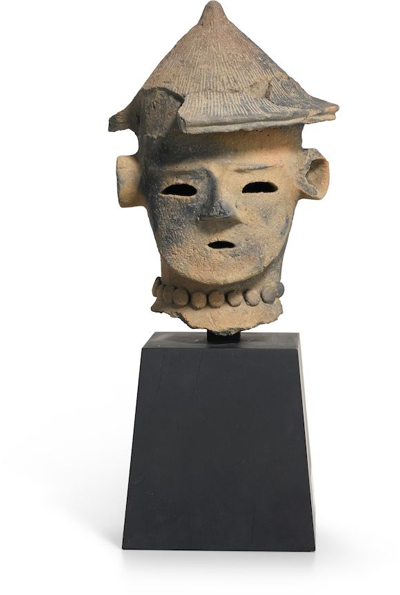 Bonhams : A Haniwa terracotta head Kofun period (c. 590-710), 6th/7th ...