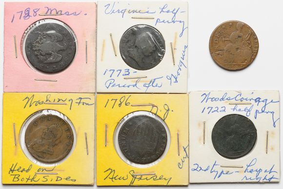Bonhams : American Colonial Coins (6) Included are: 1787 Connecticut ...