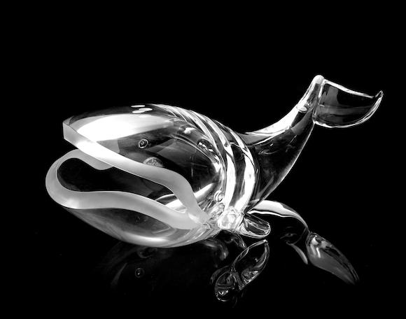 Bonhams A Steuben Glass Sculpture Great Whalemodel 5009 Designed By