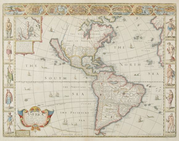 Bonhams : SPEED, JOHN. 1552-1629. America, with those known parts in ...