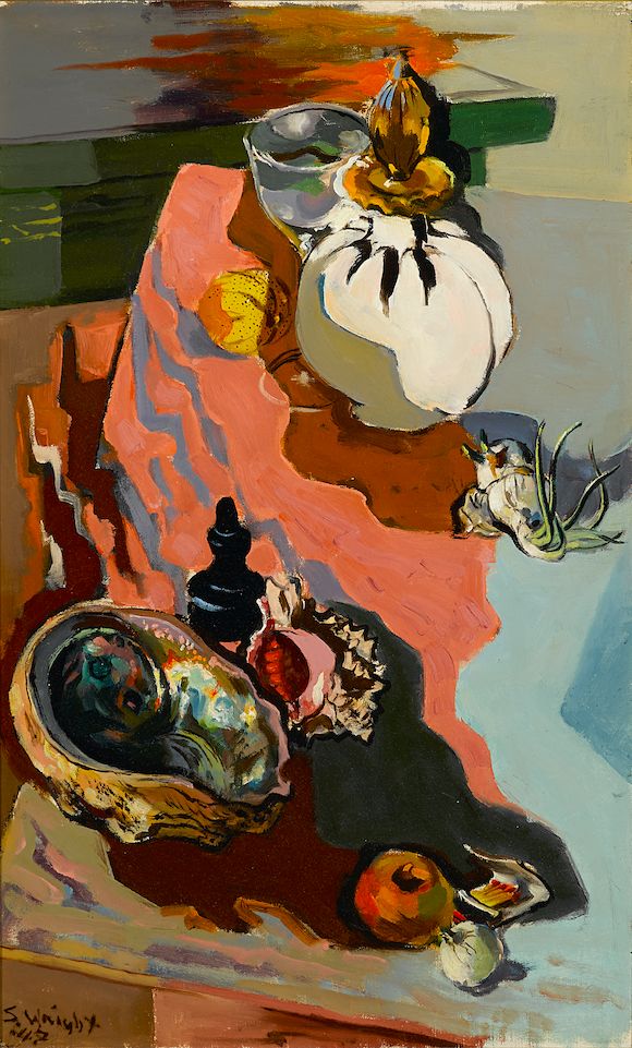 Bonhams : Stanton Macdonald-Wright (1890-1973) Still Life 26 x 16in ...