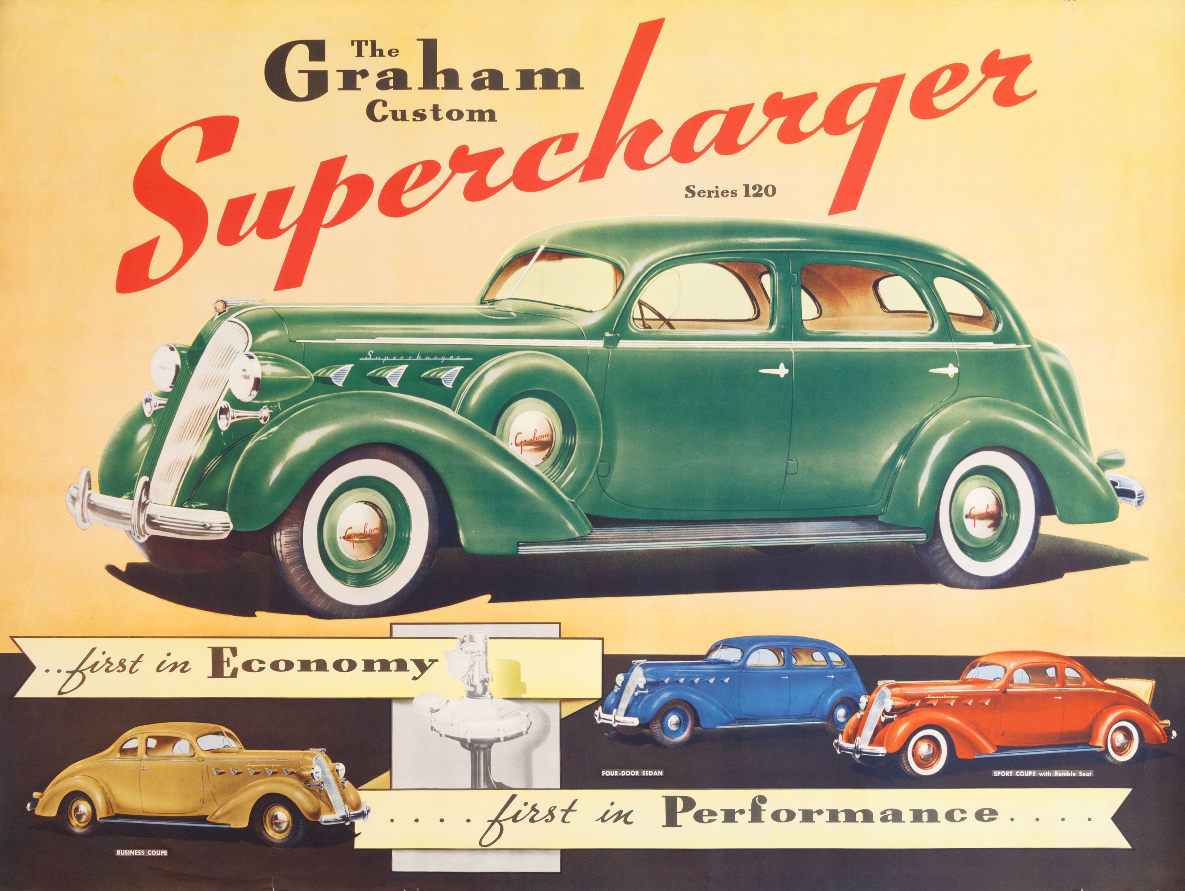 Bonhams Cars : An original Graham Crusader showroom poster