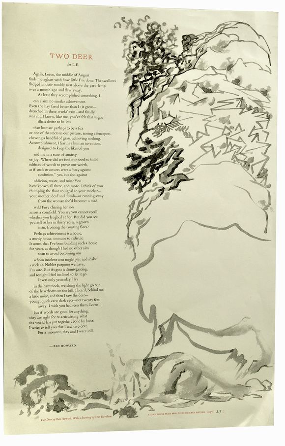 Bonhams : BROADSIDES. HOWARD, BEN & DAN DAVIDSON (ILLUS). Two Deer ...
