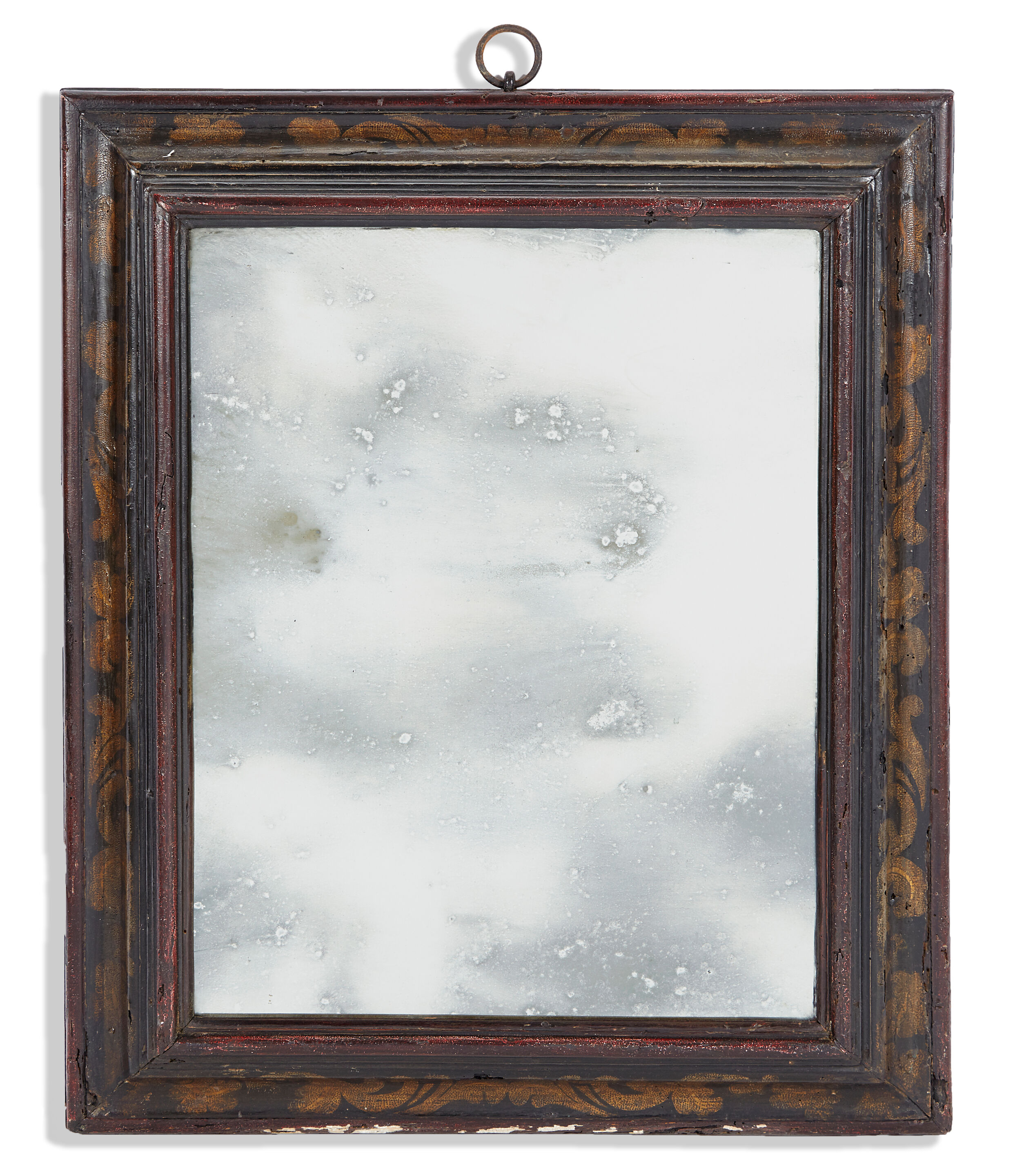 Bonhams : A Continental Baroque style parcel gilt ebonized mirror