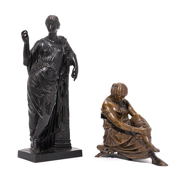 Bonhams : A French patinated bronze figure: Sappho Jean-Jacques Pradier ...