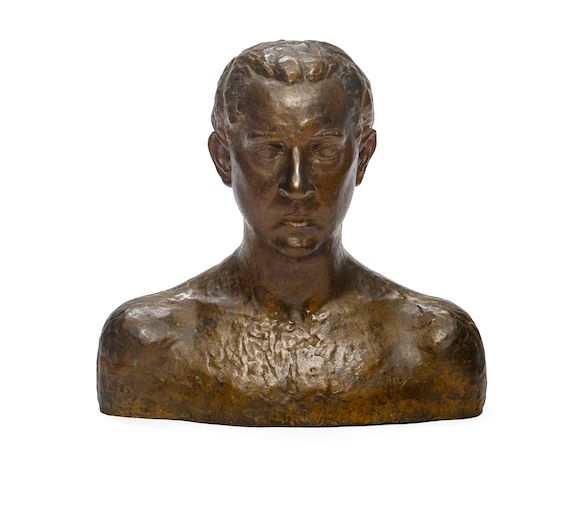Bonhams : An Italian patinated bronze bust of J. Paul Getty circa 1952