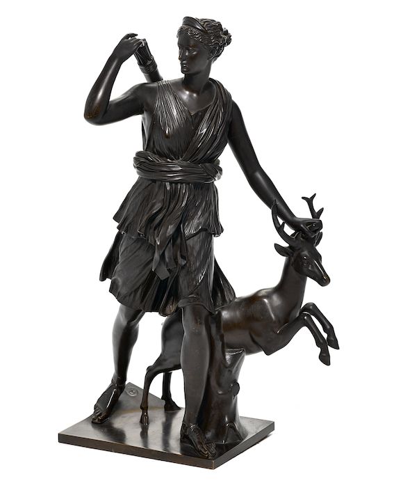 Bonhams A French Patinated Bronze Figure Of Diana After The Antique F