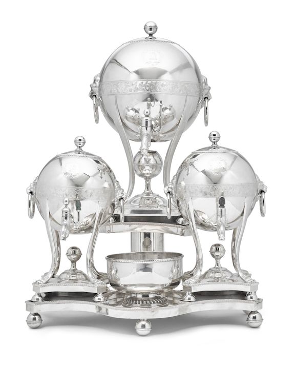 Bonhams : A Regency Sheffield plate tea machine apparently unmarked ...