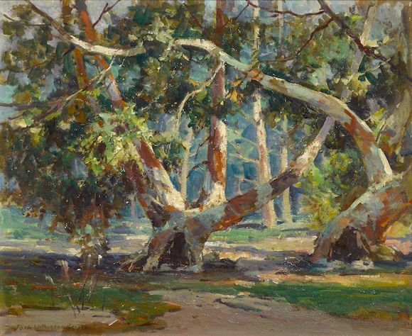 Bonhams : Jack Wilkinson Smith (1873-1949) Scattered sunlight in the ...