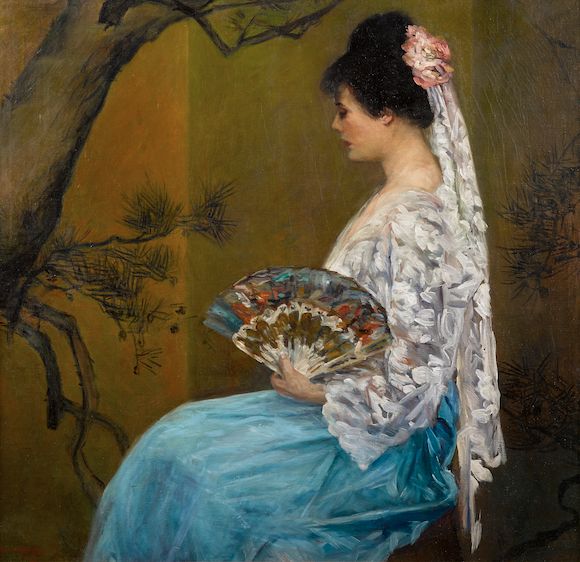 Bonhams : Louis Betts (1873-1961) A Spanish beauty 38 1/4 x 40in ...