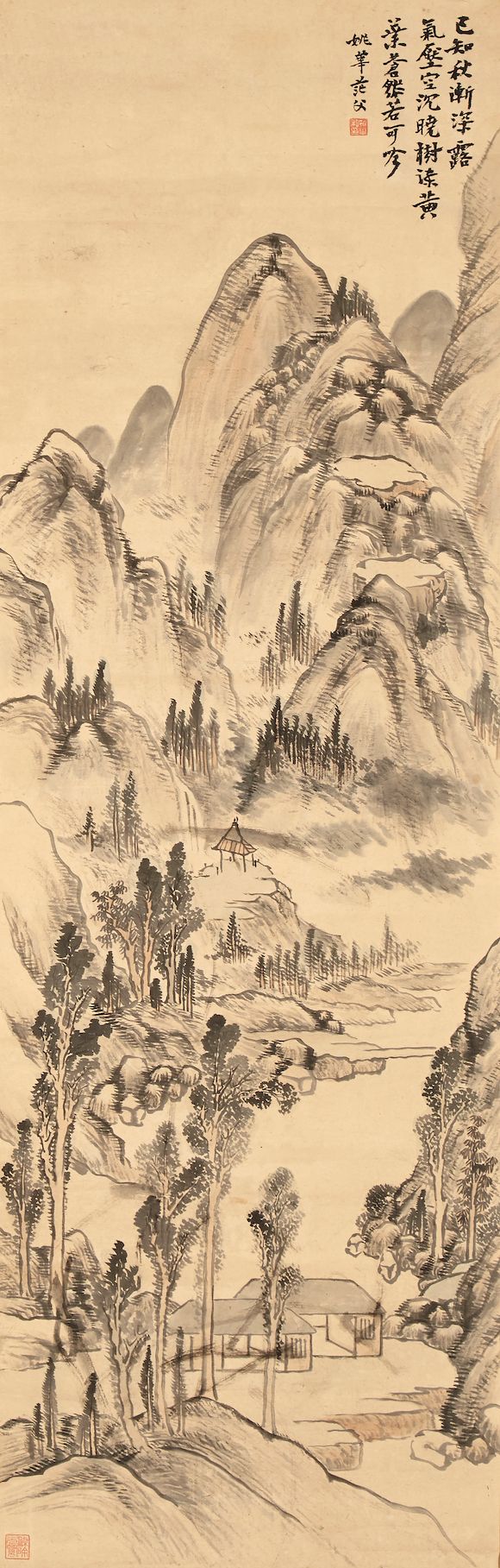 Bonhams : Yao Hua (1876-1930) Landscape