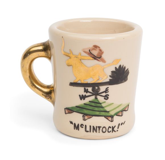 Bonhams : A John Wayne gifted coffee mug from McLintock!