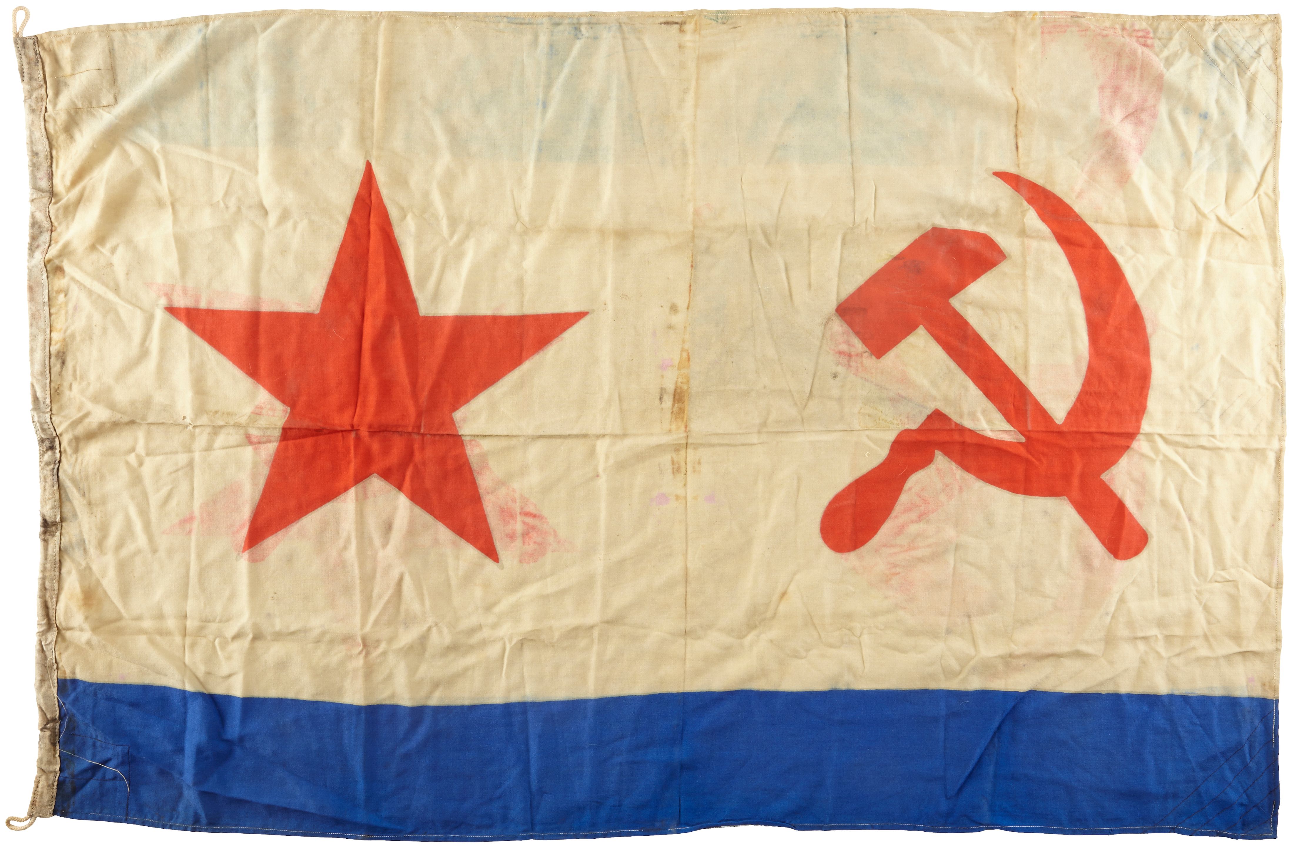 Bonhams : WWII Russian naval flag. A Russian Naval Flag, 1940s,