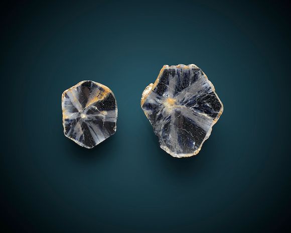 Bonhams : Trapiche Sapphire Split Crystal
